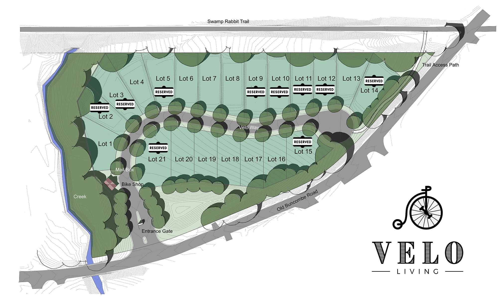 Velo Living, a Travelers Rest Community on the Swamp Rabbit Trail